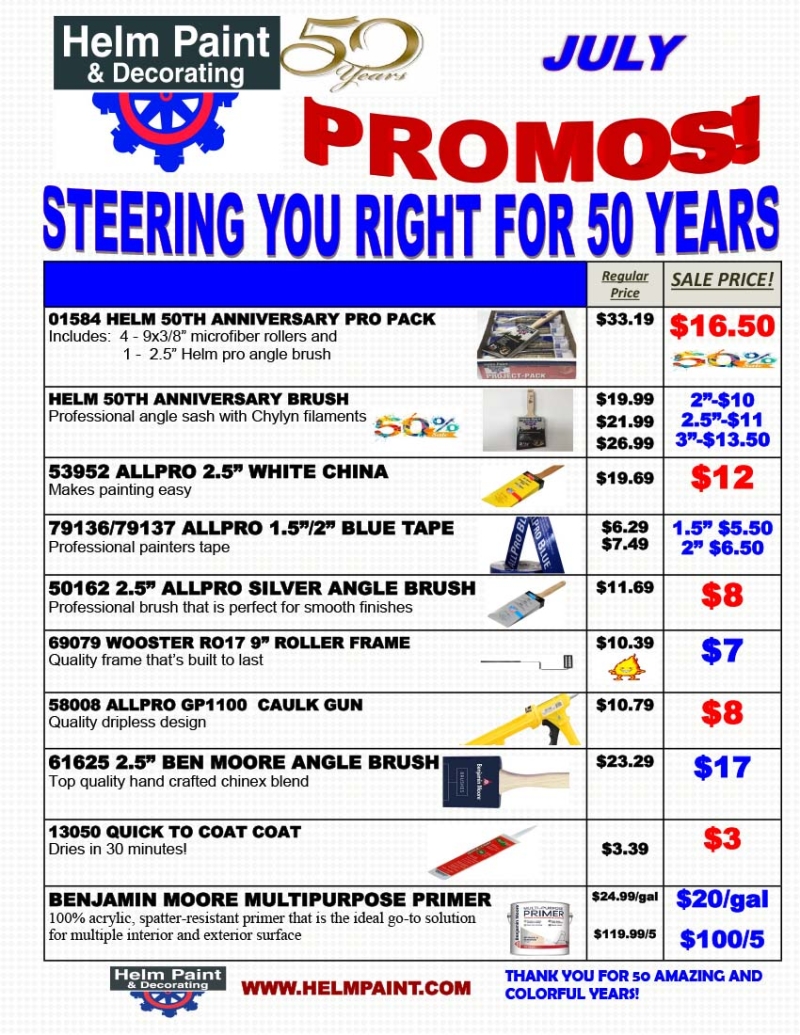 Offers and Special Deals By Helm Paint & Decorating New Orleans